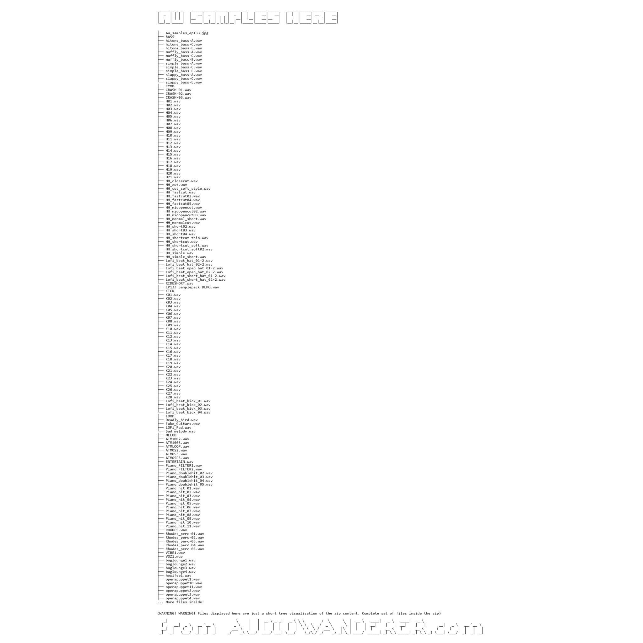 EP133 Sample Pack (Sample Library) – audiowanderer.com